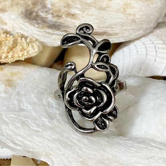 Jewelry | Antiqued Rose Wrap Ring | Poshmark